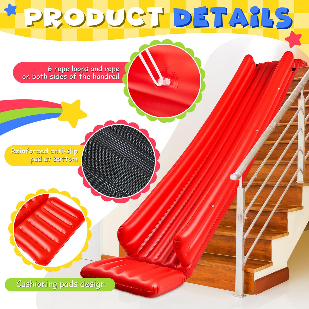 Inflatable Indoor Slide for Stairs - Gifteee | Unique Gifts